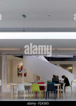 Ground floor foyer with spiral staircase. Uppingham School Science ...