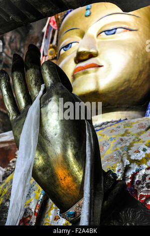 Buddha statue, Basgo Monastery, Ladakh, Jammu and Kashmir, India Stock ...