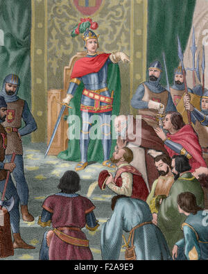 Spain. Castile. Castilian man. Engraving, 19th century. The Spanish and ...