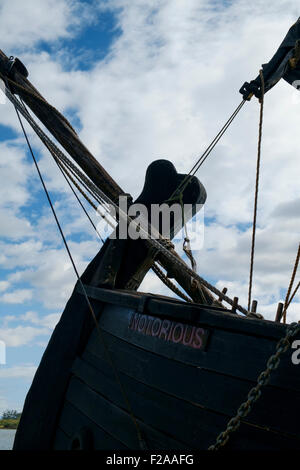 Pirate ship "Notorious" from "Pirates of the Caribean 5" filming Stock ...