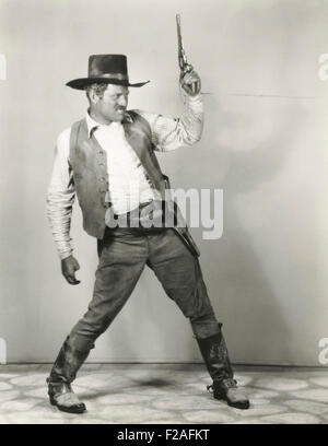 Old western era revolver on white background Stock Photo - Alamy