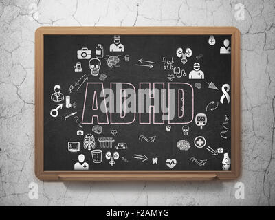 Health concept: ADHD on School board background Stock Photo - Alamy