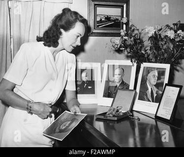 Kay Summersby with her World War II memorabilia. Her autographed ...