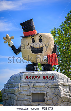 Happy Rock, Gladstone, Manitoba, Canada - Tourist Attraction and Stock ...