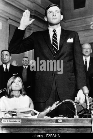 John D. Rockefeller IV and Sharon Percy pose for an engagement photo ...