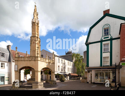 Shepton Mallet Somerset the Market Cross includes an old distance ...
