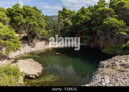 The 'Dead sea' (Mrtvo More), a saltwater lake Lokrum Island, Dubrovnik ...