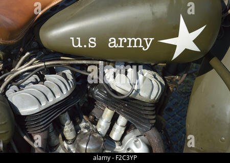 Vintage US WWII Army Motorcycle Stock Photo - Alamy