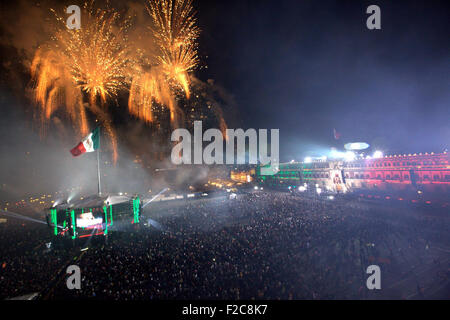 Fireworks are seen during the celebrations of the Cry of Independence ...