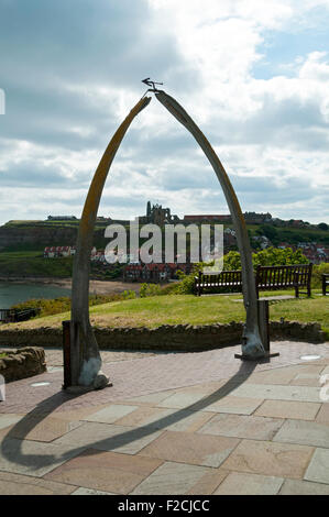 The historic whalebone arch on West Cliff, Whitby, North Yorkshire ...