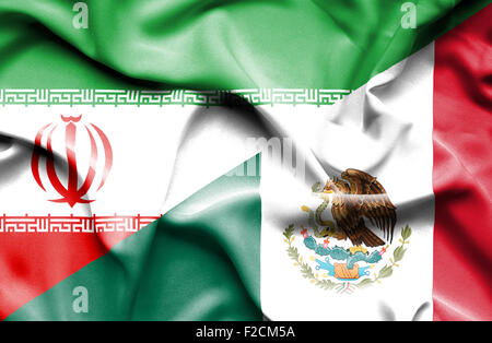 Mexico and Iran flags. 3D Waving flag design. Mexico Iran flag, picture ...