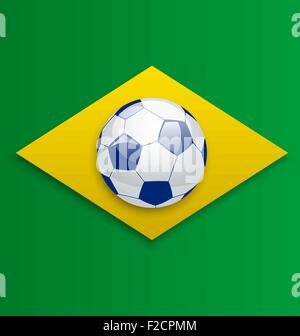 World football championship concept. Soccer ball with different flags ...