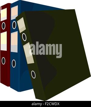 Realistic illustration of close folders isolated on white background ...