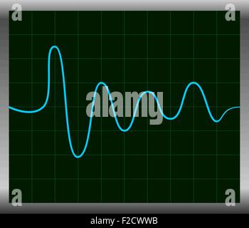 Normal ECG (electronic cardiogram) blue. Vector Stock Vector Image ...