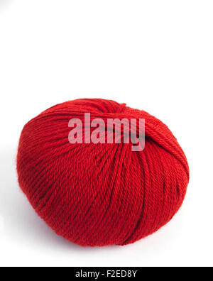 Ball of Red Knitting Wool Stock Photo: 11552032 - Alamy