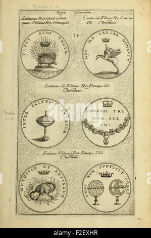 A historical work from 1600 featuring the divine and human symbols of ...