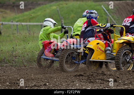 Sidecarcross racing Motocross at Swedish cross track Stock Photo - Alamy