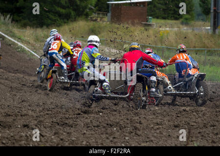 Sidecarcross racing Motocross at Swedish cross track Stock Photo - Alamy