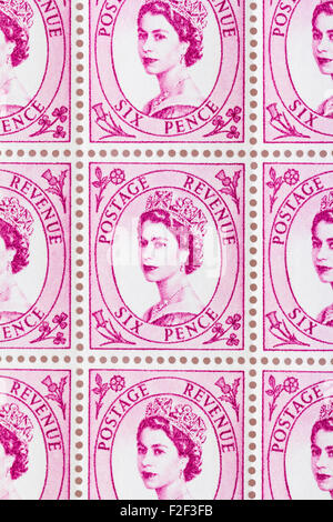 6d British Postage Stamp purple 1967 to 1969 Stock Photo - Alamy