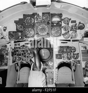 This image shows the instrument panel of the Lockheed F-104 Starfighter ...