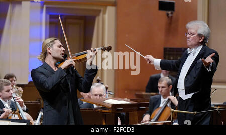 Violinist David Garrett performs during the first concert of his ...