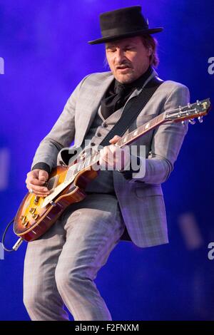 Nalle Colt of Vintage Trouble performs during the New Orleans Jazz ...