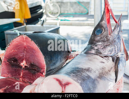 Swordfish for sale at local outdoor market Stock Photo - Alamy