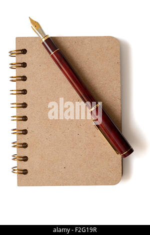 Notebook And Fountain Pen Stock Photo - Alamy