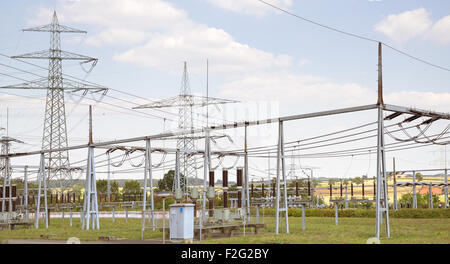detail of a electrical substation in Southern Germany Stock Photo - Alamy
