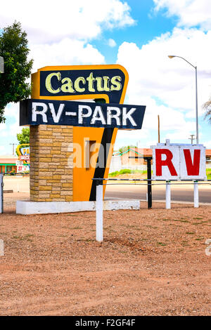 Cactus On Route 66 Roadside With Bullet Holes In Stock Photo - Alamy