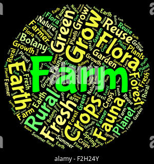 Agricultural Word Representing Farmstead Farming And Words Stock Photo ...