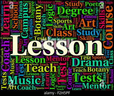 Lessons Word Meaning Sessions Seminar And Words Stock Photo - Alamy