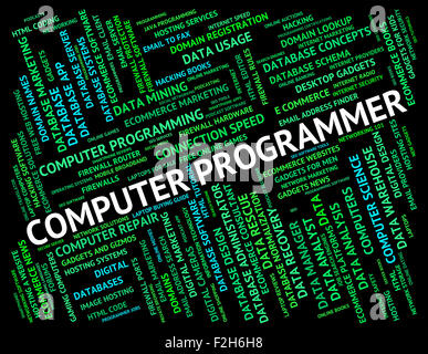 Computer Programmers Showing Software Engineer And Connection Stock ...