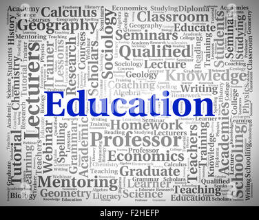 Education Word Showing Text Educated And School Stock Photo - Alamy