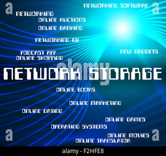 Network Storage Meaning Global Communications And Store Stock Photo - Alamy