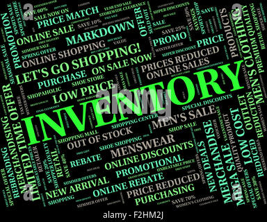 Inventory Word Meaning Words Merchandise And Inventories Stock Photo ...