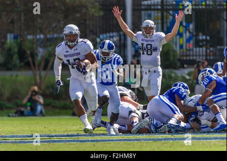 Durham, N.C., USA. 19th September, 2015. Warren Long #13 scores a ...