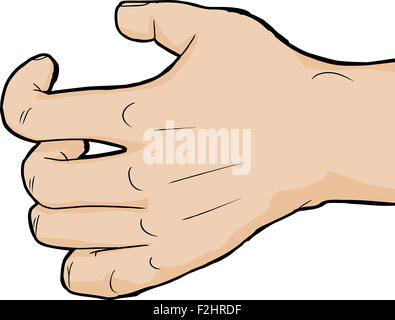 Single human hand holding nothing over white background Stock Photo - Alamy