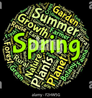 Spring Word Meaning Season Springtide And Words Stock Photo - Alamy
