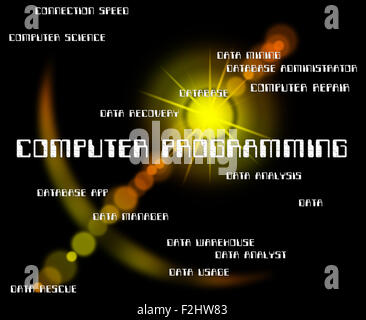 C Programming Showing Software Design And Programmer Stock Photo - Alamy