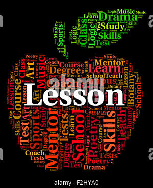 Lessons Word Meaning Sessions Seminar And Words Stock Photo - Alamy