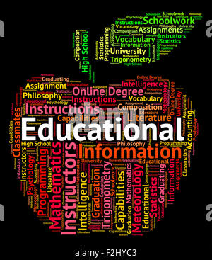 Studying Word Indicating Words Educating And Text Stock Photo - Alamy