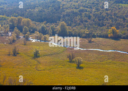 View of karst lake Doberdò, Italy Stock Photo - Alamy