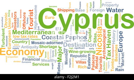 Background concept wordcloud illustration of Cyprus glowing light Stock ...