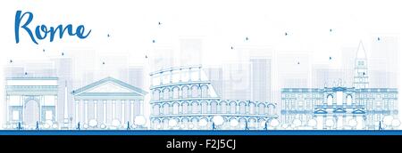 Rome skyline line art vector illustration Stock Vector Image & Art - Alamy