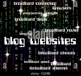 Blogging Sites Meaning Websites Domains And Host Stock Photo - Alamy