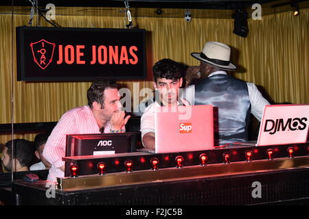Joe Jonas, aka DJ Danger, DJing at 1AOK nightclub in the Hamptons ...