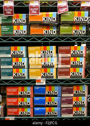 A display of KIND bars in New York on Tuesday, February 28, 2023. KIND ...