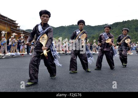 Qiannan, China's Guizhou Province. 20th Sep, 2015. Women of Shui ethnic ...