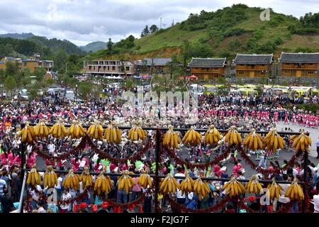 Qiannan, China's Guizhou Province. 20th Sep, 2015. Women of Shui ethnic ...